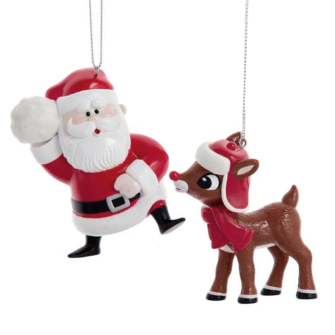 Kurt S. Adler Rudolph the Red-Nosed Reindeer and Santa Christmas Holid ...