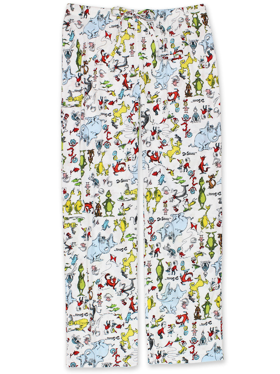 Dr. Seuss Grinch Cat in the Hat Green Eggs and Ham Junior Pajama Pants ...