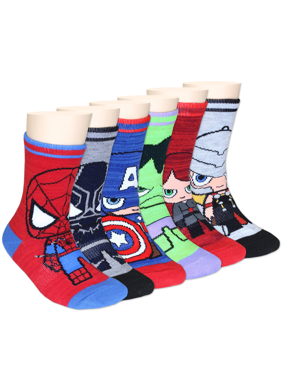 Marvel Super Heroes Avengers of Crew Socks 6-Pack – Yankee Toybox