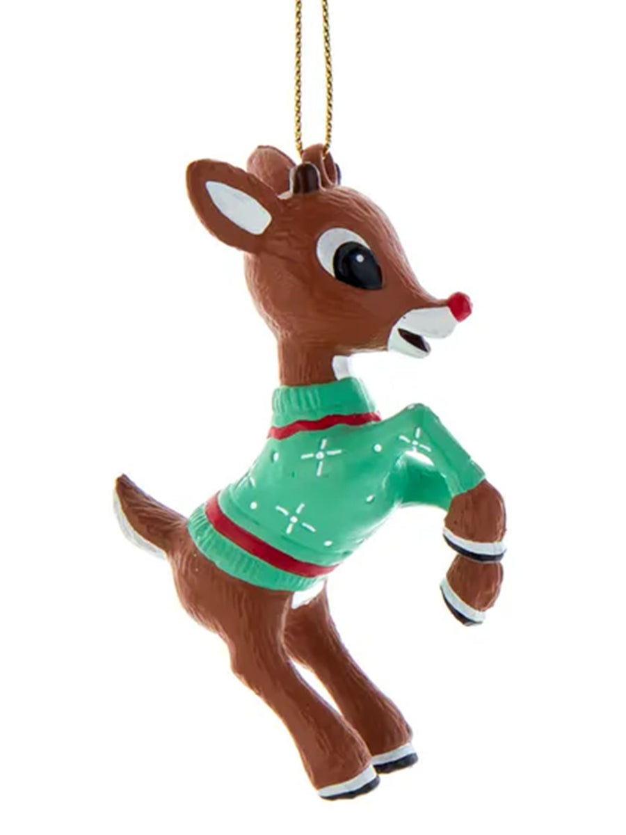 Kurt S. Adler Rudolph the Red-Nosed Reindeer in Ugly Sweater Christmas ...
